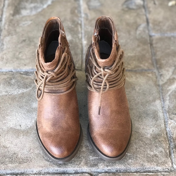 Urban Outfitters | Shoes | Rope Lace Slashed Distressed Ankle Boots ...